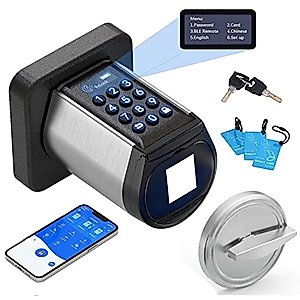 WELOCK Safer Keyless Entry Door Lock Deadbolt, Smart Bluetooth Locks Deadbolt Digital Electric Door Lock with Keypad APP Control IC Card Mechanical Key, Easy to Install