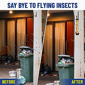 GATCH Fruit Fly Trap (3 Pack), Fly Stick for Mosquitoes, Sticky Trap for Flies Gnats Wasp Flying Insects, Bug Catcher, Indoor or Outdoor Use, Ready to Use Home