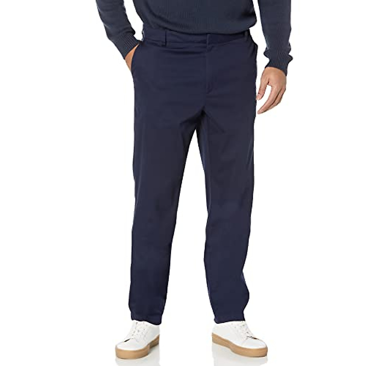 Amazon Essentials Men's Slim-Fit Wrinkle-Resistant Flat-Front Stretch Chino Pant, Navy, 36W x 32L