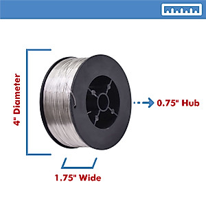 PGN Stainless Steel MIG Welding Wire - ER308L .035 Inch - 2 Pound Spool - Low-Carbon Mild Steel MIG Wire for Reduced Splatter and Better Corrosion Resistance - For All Position Gas Welding