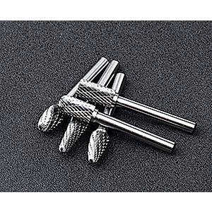 YUFUTOL Carbide Burrs Set 10pcs Double Cut Solid Carbide Rotary Burr Set 1/4" Shank Die Grinder Bits for Steel,Metal Carving, Polishing,Engraving,Drilling