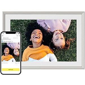 Aura Carver 10.1" WiFi Digital Picture Frame | The Best Digital Frame for Gifting | Send Photos from Your Phone | Quick, Easy Setup in Aura App | Free Unlimited Storage | (Clay with White Mat)