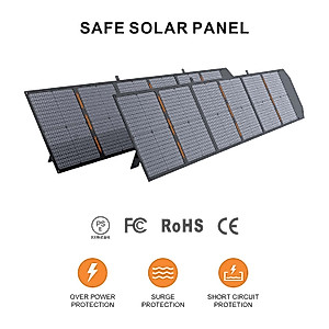 Runhood Solar Panel SERI 100, 100W Portable Generator Panel for Rallye Series, Store Energy with EB324 Battery, MC4 Output Perfect for Runhood Power Station Loop for Outdoor/Off-Grid/Emergency