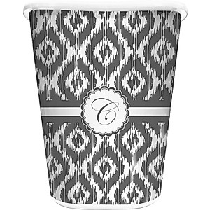 YouCustomizeIt Personalized Ikat Waste Basket - Double Sided (White)