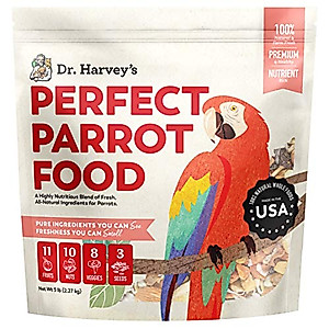 Dr. Harvey's Perfect Parrot Blend - Natural Food for Large Parrots (5 pounds)