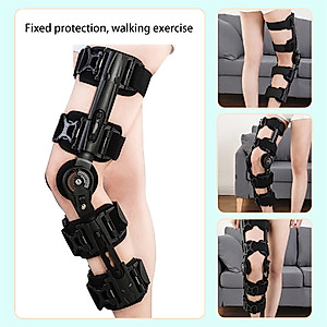 WILLQ Hinged Immobilizer for Orthopedic Rehab Post-Operative ACL MCL and PCL Injury Post Op Patella Injury Immobilizer Injury Surgery Recovery Ligament Sports Injuries Leg Stabilizer