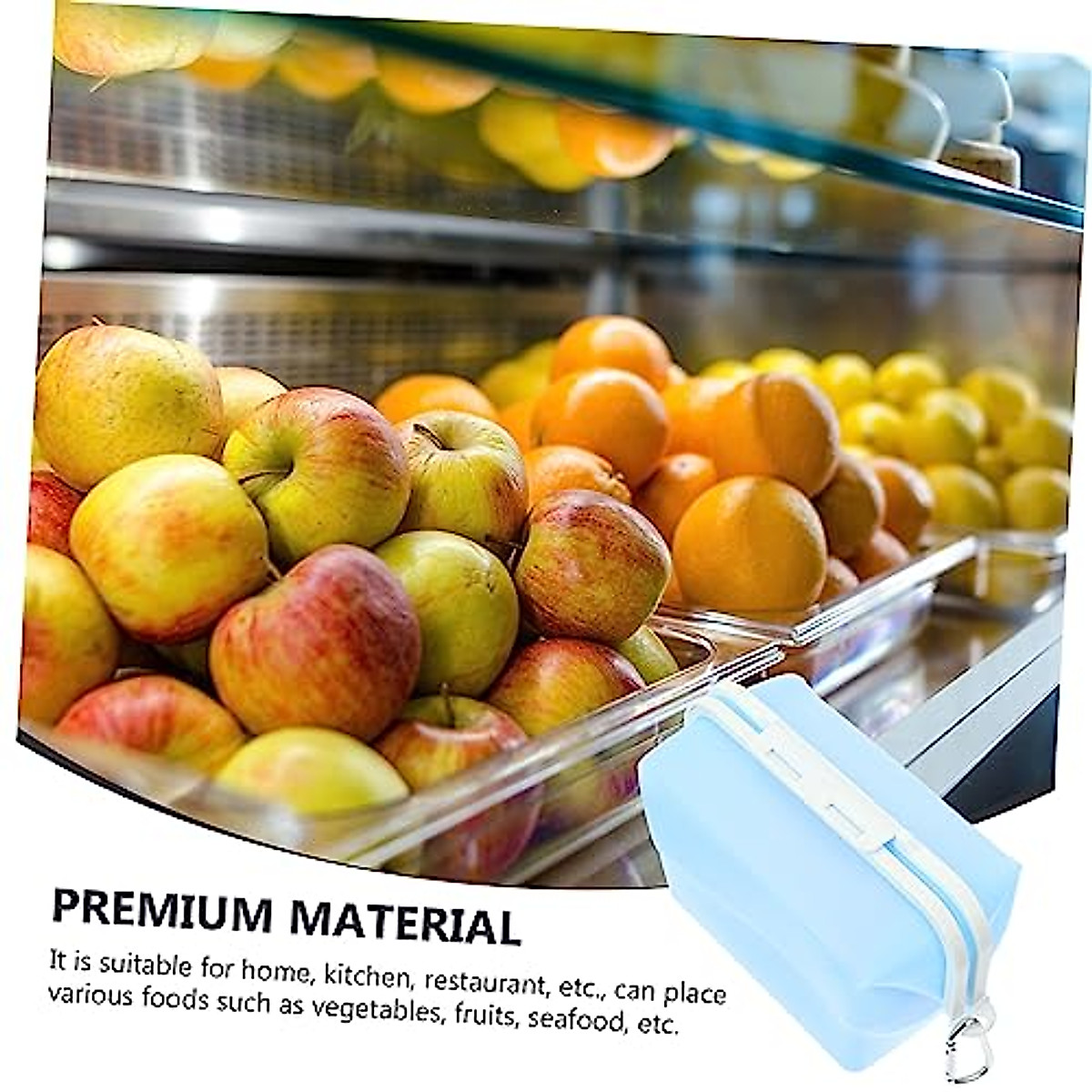 SOESFOUFU Food Compartment Storage Containers Fridge Food Packaging Pouch 1500ml