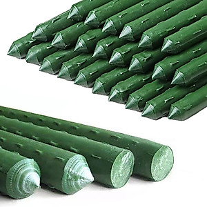 Kogrew, 6Ft 25Pcs Plant Stakes Garden Tomato Sticks Supports for Potted Cucumber Strawberry Bean, 72inch-25Pcs