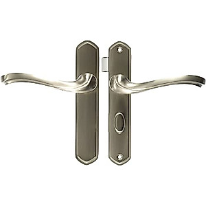Wright Products - Castellan Surface Lever Mount Latch with Deadbolt for Screen and Storm Doors, Satin Nickel