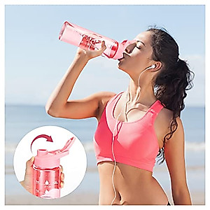 Rtteri 16 Pcs 24 oz Water Bottles Leakproof Water Bottle Clear Water Bottles for Summer Women Men Sports Travel Outdoor Gym Gift(Elegant Color)