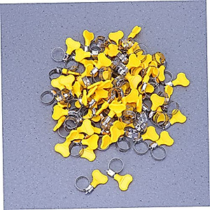 TEHAUX 100pcs Worm Drive Clamp Gear Clamp Gears Gears Gears Hose Band Hose Clip Drive Pipes Heavy Duty Clamps Worm Clamp Hose Clamps Stainless Steel Home Use Clamp American Style Pipeline