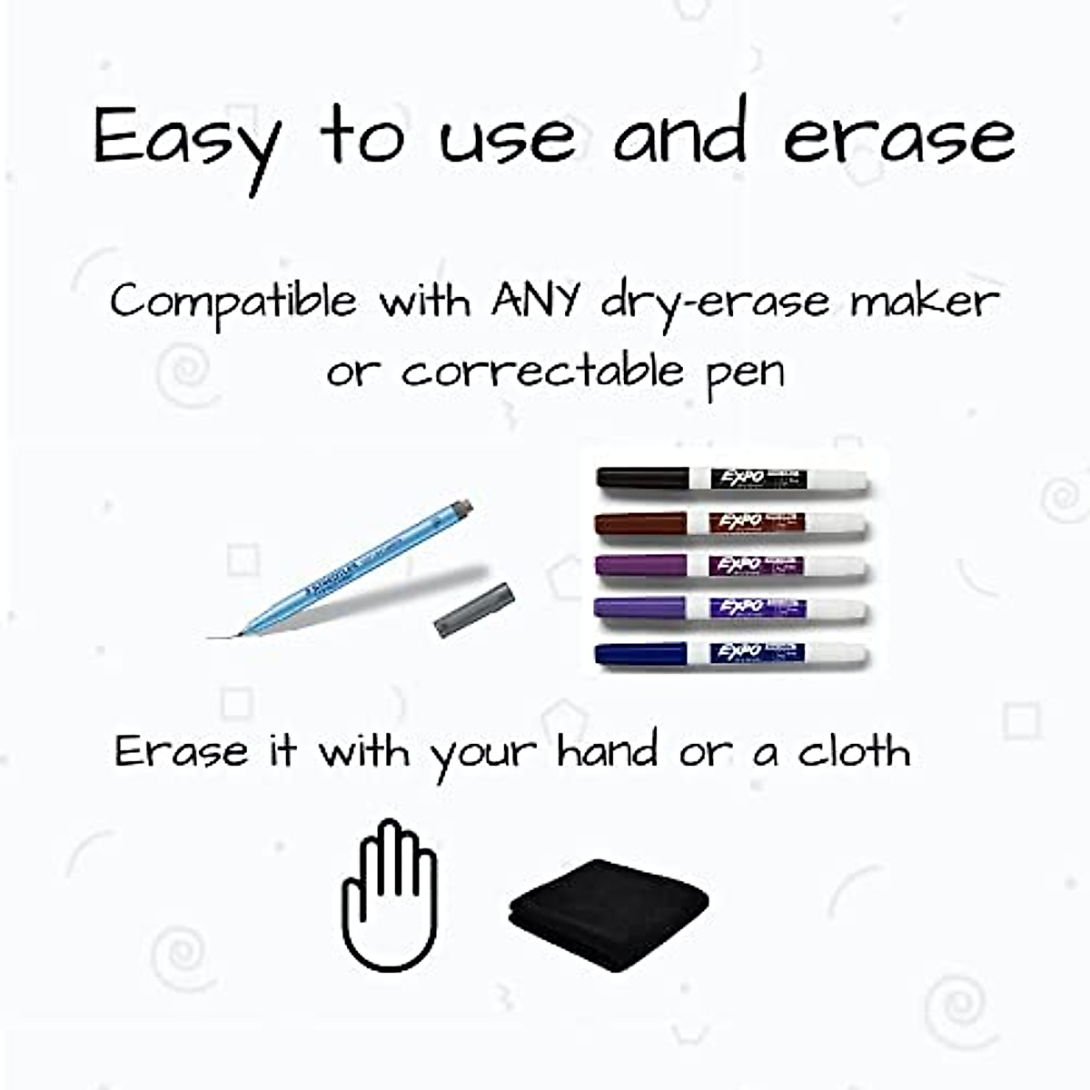 WIPEBOOK REUSABLE NOTEBOOK - Dry Erase Notebook Available in Blank, Ruled or Graph | Dry Erase Notepad Paper for Meeting, Business, Office, Home | Mini Dry Erase Board | Blank