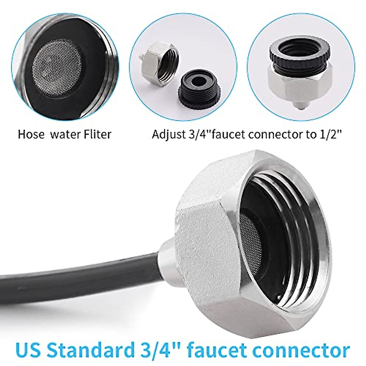 Diivoo Misters for Outside Patio 50FT, Misting System for Cooling Outdoor, Water Mister with 15 Brass Mist Nozzles, DIY Mister System for Cooling Patio, Garden, Greenhouse, Trampoline, BBQ Party