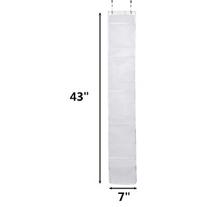 ALYER Hanging Storage Shower Caddy Organizer,Mesh Pockets for Bathroom,Closet,Pantry (White)