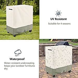 Bitubi Prep Table Cover for Keter Unity Small Portable Outdoor Table,Heavy Duty Waterproof Anti-UV,Outdoor Kitchen Cart Cover
