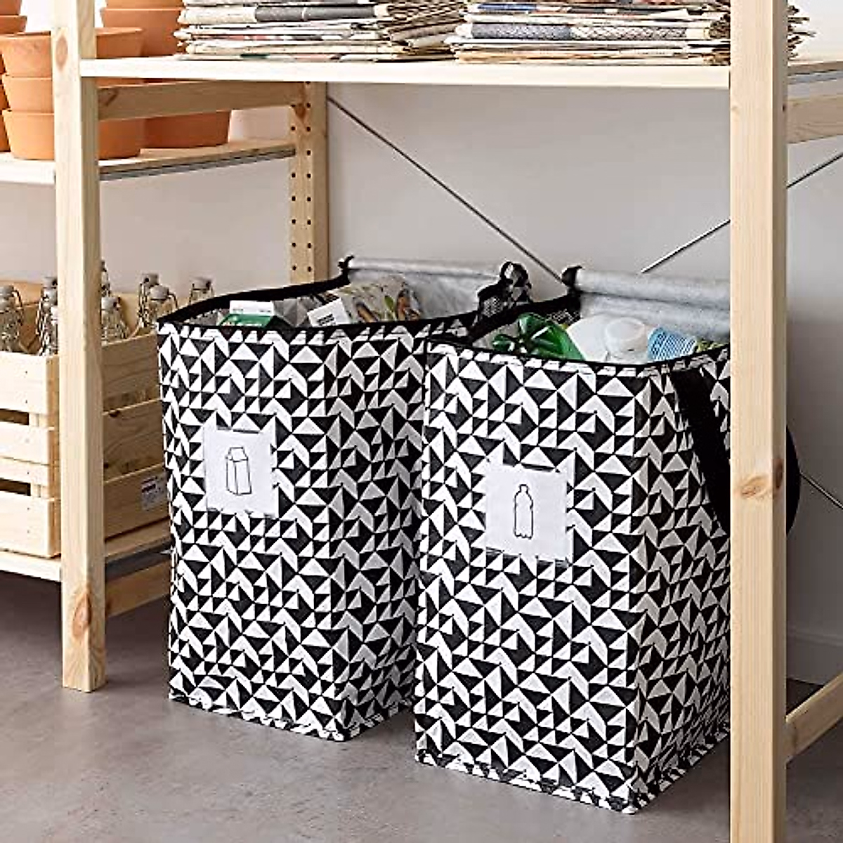 IKEA ASIA Knalla Bag Black White 47L