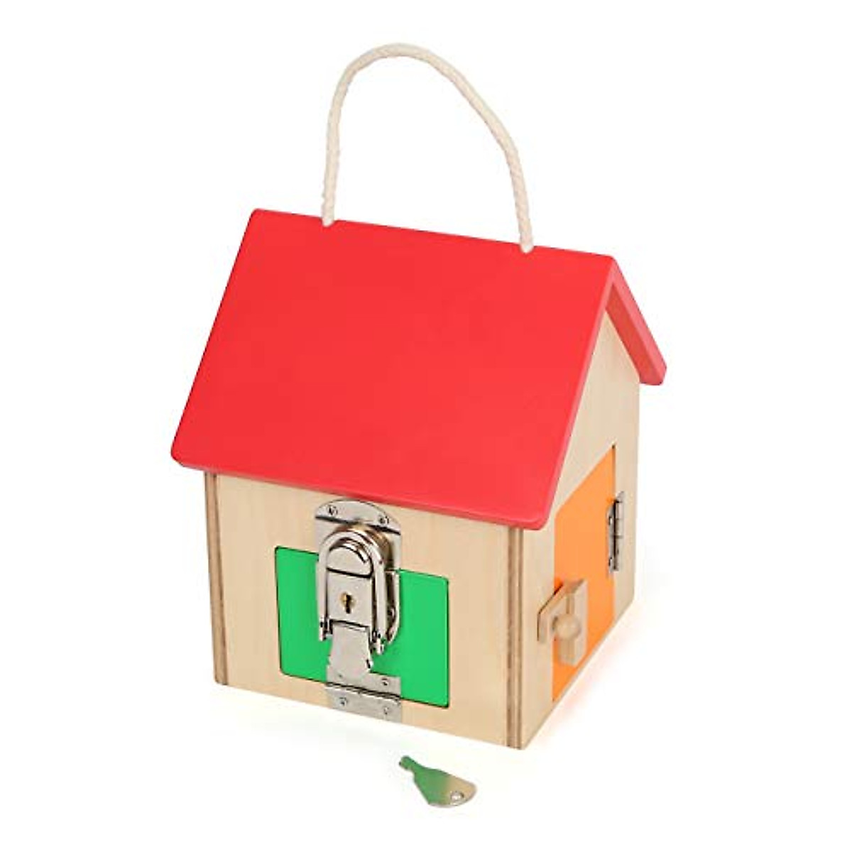 Small Foot Wooden Toys Compact House of Locks playset Designed for Children 3+, Multi