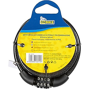 ON BIKE Spiral Lock with Combination 8x160cm