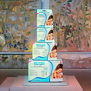 Comfydaya Safeshield Breastmilk Storage Bags (50 Count). Ready to Use. Presterilize, BPA Free, BPS Free, Leak Proof, Double Zipper, Self Standing, Super Strong and Food Grade Material Breast Milk Bag