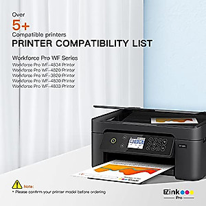 E-Z Ink Pro 822XL Remanufactured Ink Cartridgee Replacement for Epson 822 XL 822XL T822 High Yield to use with EPSON Workforce Pro WF-3820 WF-4820 WF-4830 (4 Pack,1 Black, 1 Cyan, 1 Magenta, 1 Yellow)