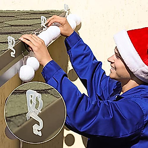 Christmas Light Clips, 150 PCS Omni All-in-One Outdoor Gutter Clips Compatible with C9, C7, C6 Light Strings, Gutter Hooks for Roof, Gutters or Shingles