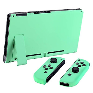eXtremeRate DIY Replacement Shell Buttons for Nintendo Switch, Mint Green Back Plate for Switch Console, Custom Housing with Full Set Buttons for Joycon Handheld Controller [Only Shell, NO Console]