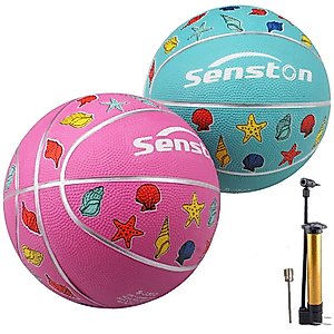 Senston Kids Basketball Size 3, Mini Basketball Toddlers Basketball Ball for Girls Boy, Gifts for Kids…