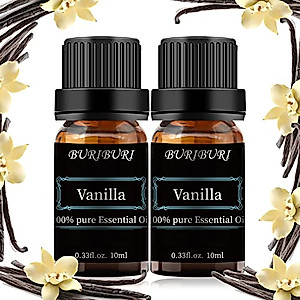 2pcs Vanilla Essential Oils for Massage, Diffuser, Humidifier - 100% Pure Fragrance Oil 10ML