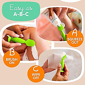 Bumco Diaper Cream Brush - Mini Baby Bum Brush with Travel Case, Baby Butt Paste Diaper Cream Spatula, Butt Paste Spatula for Baby Butt Cream, Mini Diaper Cream Applicator, Butt Spatula Baby, Green
