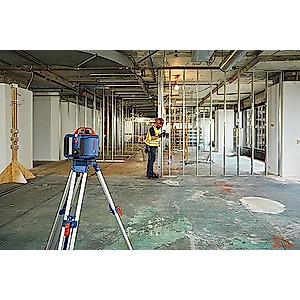 BOSCH REVOLVE900 GRL900-20HVK Exterior 1000ft Range Horizontal/Vertical Self-Leveling Cordless Rotary Laser Kit with Tripod, 8ft Grade Rod and Laser Receiver , Black