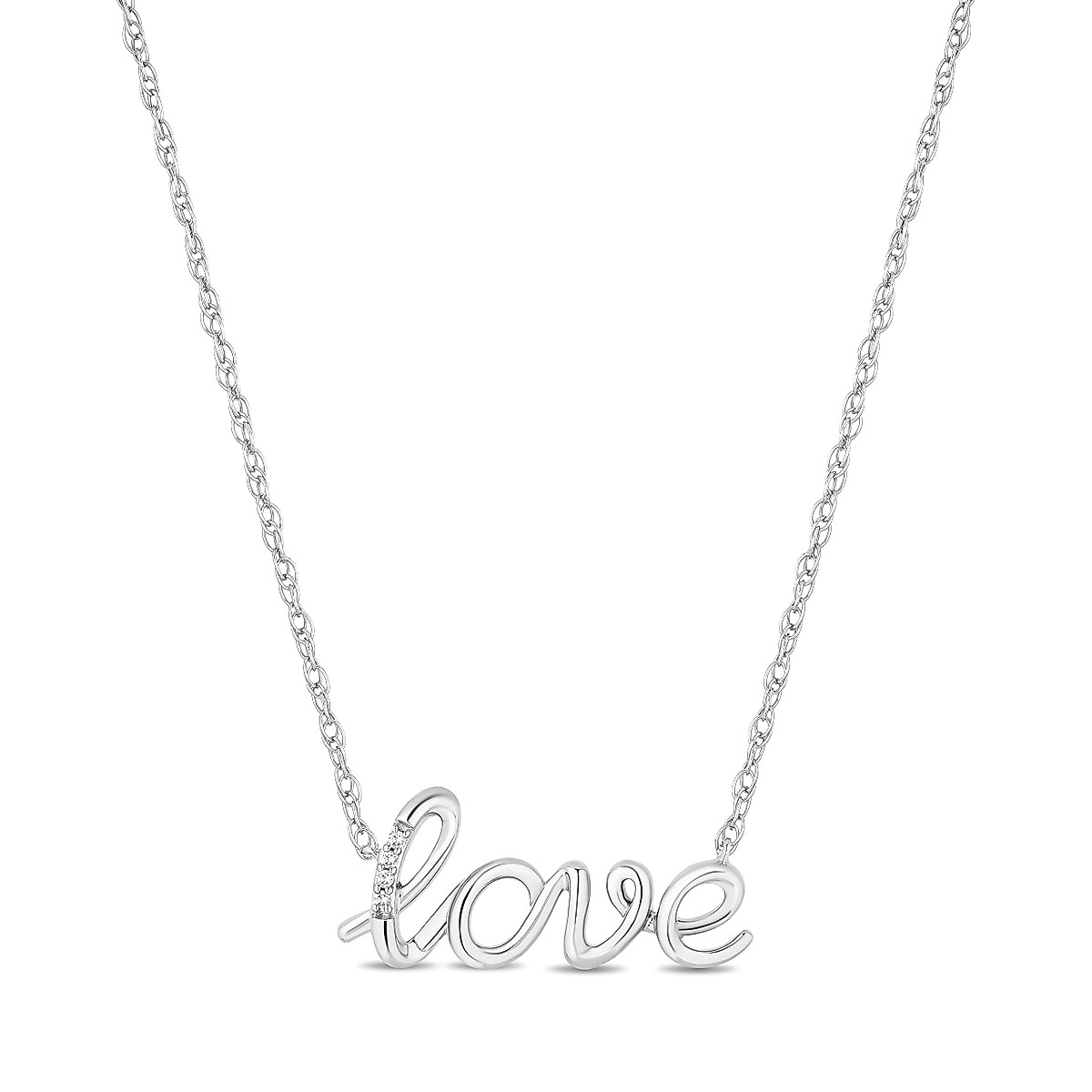 HALLMARK DIAMONDS So Special, So Loved Love Editorial Necklace Pendant in Sterling Silver with Diamonds