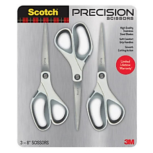 Scotch 8-Inch Precision Scissors, 3-Pack (1448-3)