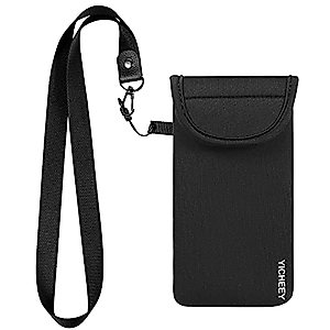 Universal Cell Phone Pouch Neoprene Phone Sleeve with Belt Clip Loop & Neck Lanyard Strap Compatible for iPhone 14 Pro Max Galaxy S23 S22 Ultra S23+ S20 FE A53 A13 A03s A52 A32 Oneplus 11 Pixel 7 Pro