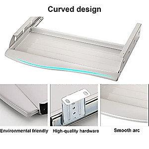 Keyboard Stand, Sliding Keyboard Tray, Under Desk Slide Out Keyboard Holder Drawer Slide, Keyboard Drawer Under Desk with Mouse Platform