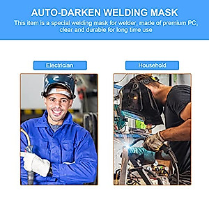 Welding Shield Cowhide Leather Welder Welding Helmet Welding Hood Auto- darkening Welding Helmet Welding Helmet Auto Darkening Lens Welding Helmet Accessories for Men