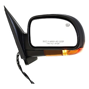 Kool Vue Right Power Heated Door Mirror Compatible With Chevrolet Trailblazer 2004-2009 With Signal Light & Memory Paintable