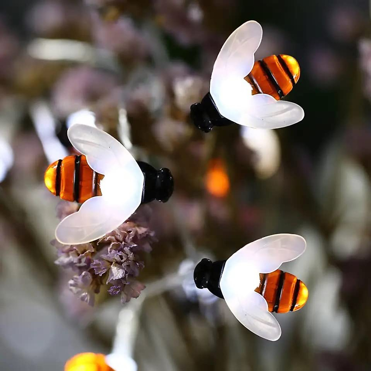 ALEVAK Honeybee Fairy String Lights Decorations - Honeybee 40 LED Waterproof Solar Power Led String Lights for Party, Wedding, House, Yard, Garden