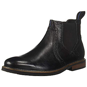 Nunn Bush mens Otis Chelsea With Kore Comfort Walking Technology Fashion Boot, Black Tumbled, 10.5 US
