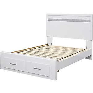 Signature Design by Ashley Wooden Mattress Support Bunkie Board Roll Slat with Nylon Cord, Queen, Beige