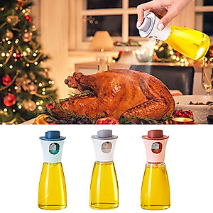 oAutoSjy Oil Sprayer for Cooking Portable Glass Refillable Dispenser Spritzer Bottle for Soy Sauce Vinegar 150ml Olive Oil Spray Bottle Mister Mini Kitchen Gadgets for Air Fryer Salad Baking BBQ Pink