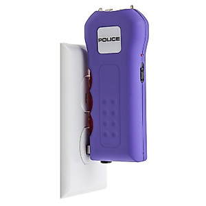 POLICE Stun Gun 512 - Rechargeable with LED Flashlight, Purple