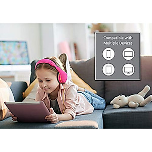 eKids Headphones for Kids, Wired Headphones for School, Home or Travel, Tangle Free Stereo Headphones with Parental Volume Control, Connect via 3.5mm Jack