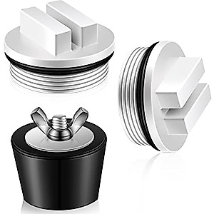 Huhumy 3 Pcs 1.5" Threaded Pool Spa Return Line Plug Rubber Plugs for Pool with O Ring for Winter Pools Inground Pool Above Ground Pool