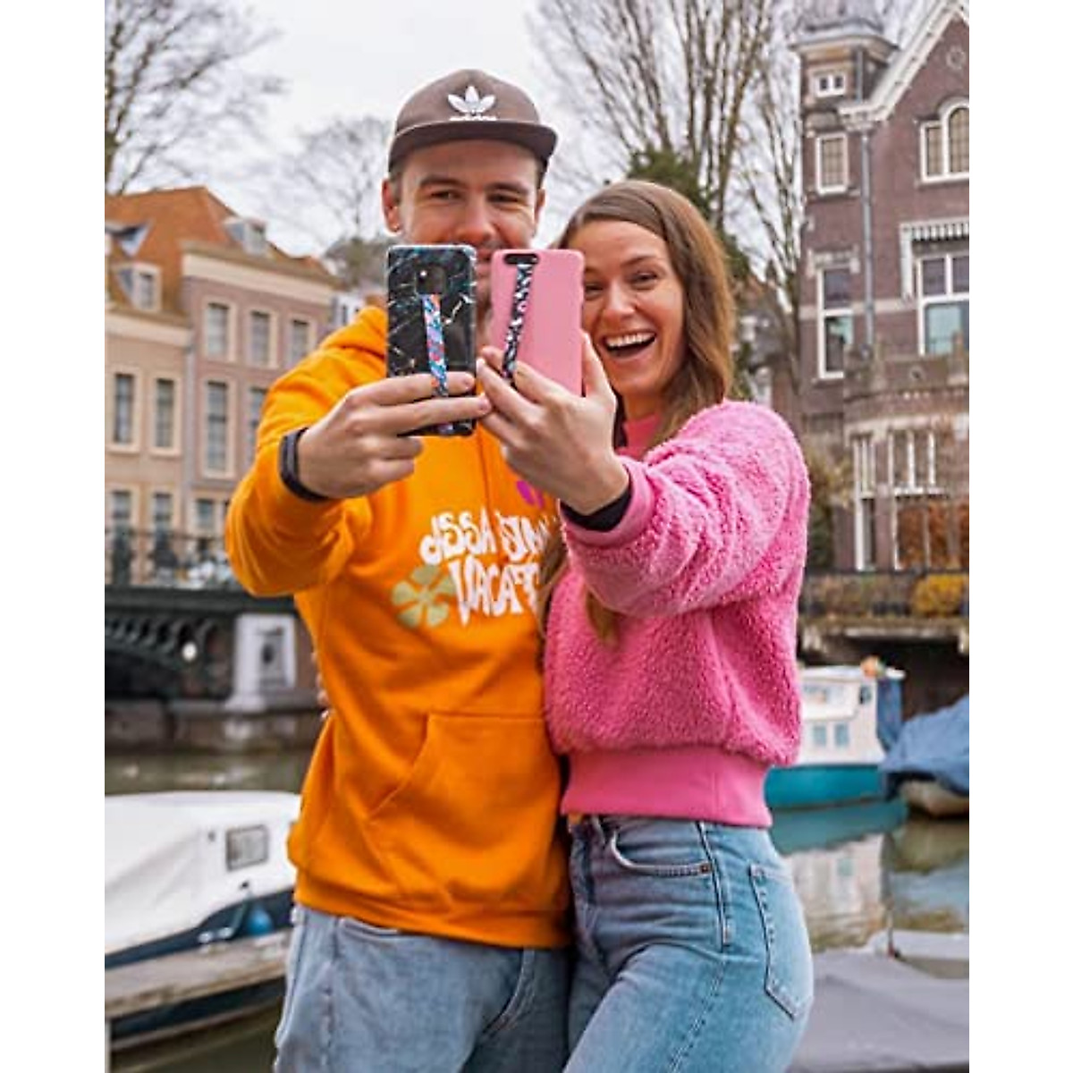 Phone Loops: Non-Elastic Phone Grip, Phone Strap, Phone Holder for Hand - Small, Light and Discreet Phone Loop Cell Phone Holder for Hand - Phone Finger Holder