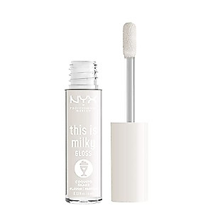 NYX PROFESSIONAL MAKEUP This Is Milky Gloss, Lip Gloss with 12 Hour Hydration, Vegan - Coquito Shake (Milky Clear)