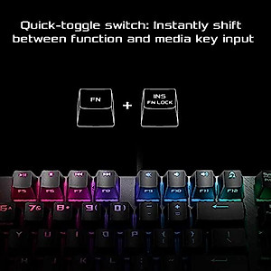 ASUS RGB Mechanical Gaming Keyboard - ROG Strix Scope Deluxe | Cherry MX Silent Red Switches | 2X Wider Ctrl Key for FPS Precision | Gaming Keyboard for PC (Renewed)