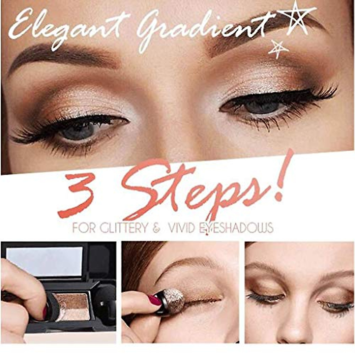 Aaiffey Dual-Color Eyeshadow, Waterproof Eyeshadow Highly Pigmented Eyeshadow with Exquisite Glitters and Smooth Texture, Long Lasting For Eye Makeup