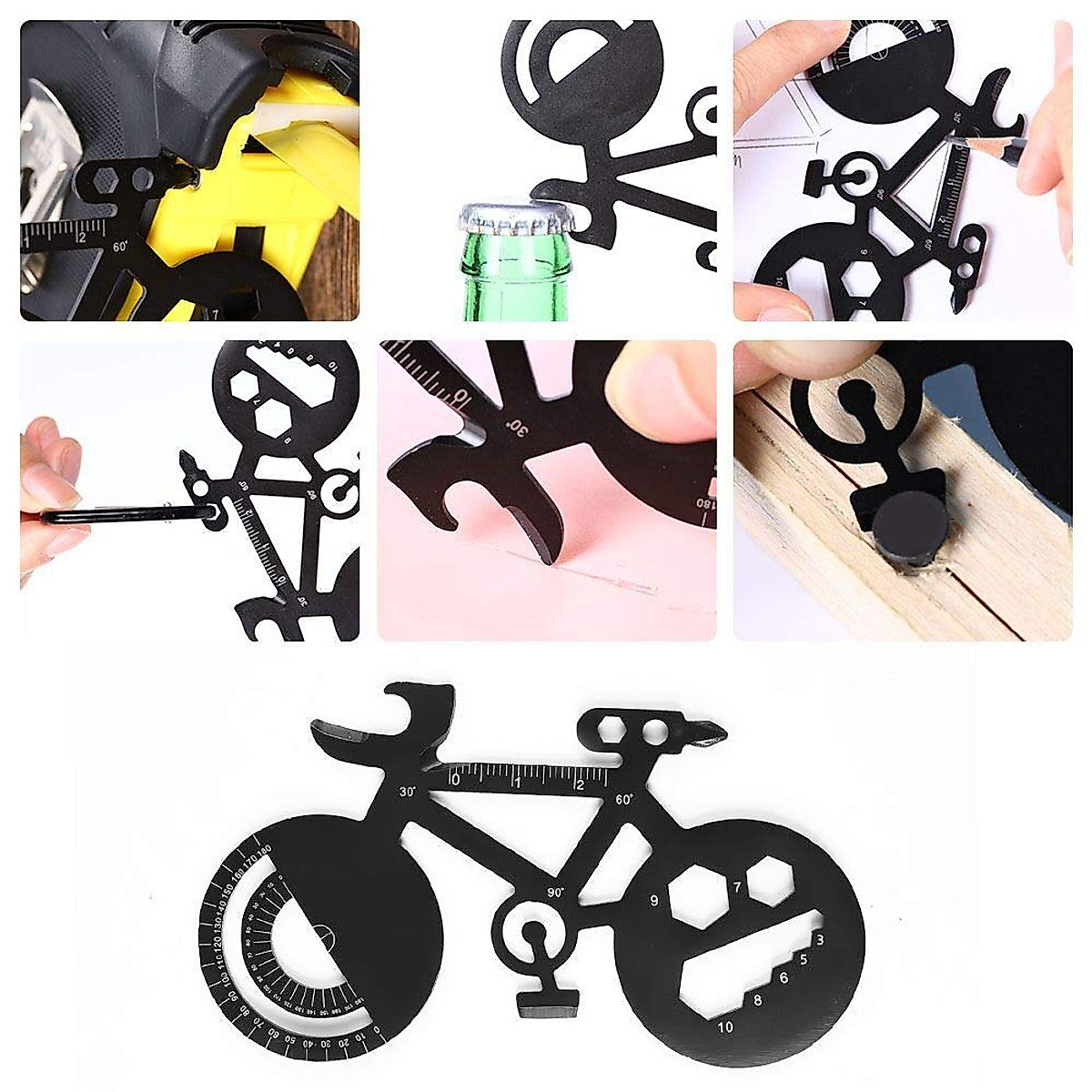 16 in 1 Credit Card Multi Tool Set Unique Gifts for Men who Have Everything - Best for Hiking, Kayaking, Camping.