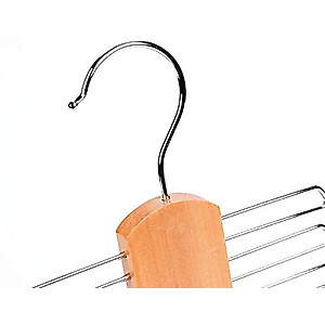 SHAPE YOU Wood Tie Rack Holder,Premium Wooden Necktie and Belt Hanger,Rotate to Organizer and Storage Rack with Non-Slip Clips Finish 20 Hooks,360Degree Swivel Space Saving Organizer for Men