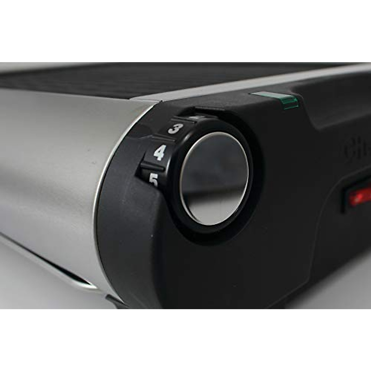 Chef'sChoice 878 Professional Indoor Electric Grill with Removable Nonstick Plate Stainless Steel Drip Tray and Features Adjustable Temperature Control, 1500-Watt, Gray